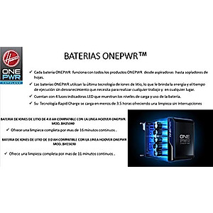 Hoover Blower ONEPWR Cordless Hard Surface Sweeper, Lightweight, Battery Powered, Handheld, BH57225, White