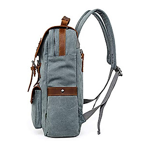 TSD Brand Valley Hill Canvas Backpack (Teal)