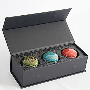 3Pcs Small Urns for Human Ashes, 1.7'' Keepsake Urns for Human Or Pet Ashes, Mini Ceramic Memorial Urn and Burial Ash Storage for Family & Loved Ones，Hold 1.2 Cubic Inches of Ashes(Blue,Green,Red)