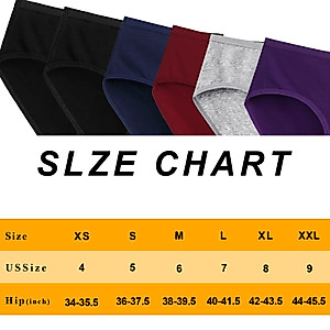K-CHEONY Womens Underwear Cotton Hipster Bikini Panties Soft Breathable Low Rise Ladies Briefs Black Girls Teen Juniors Underwear