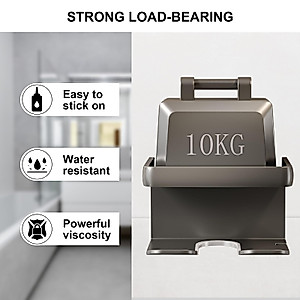 Hair Dryer Holder, Hair Dryer Holder Wall Mount with Storage Platform and Wire Hook Stand for Different Size Hair Blow Dryers, Hair Styling Care Tool Organizer for Bathroom