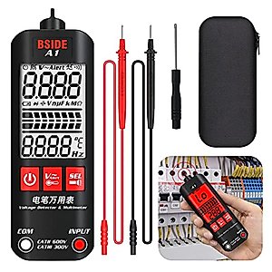 A1 Fully Automatic Anti-Burn Intelligent Digital Multimeter, Zero and Fire Wires Tester Non Contact Voltage Detector, Fast Accurately Measures Voltage, Current, Conductor On/Off, Color Ring Resistance