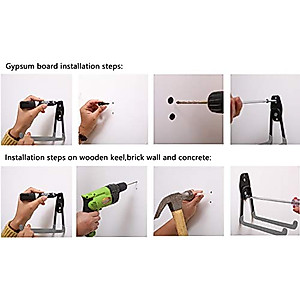 NETWAL Garage Hooks Heavy Duty 12 Pack, Steel Wall Mount Utility Double Hooks ＆Tools Hangers for Organizer,Ladders,Bicycles,Garden Tools-Orange