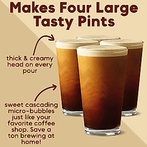 The Original Royal Brew Nitro Cold Brew Coffee Maker - Gift for Coffee Lovers - Coffee Shop Quality Nitro Coffee at Home - 64 oz Home Keg Growler, Nitrogen Gas System Coffee Dispenser Kit