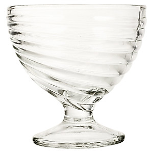 EG Homewares Glass Dessert Bowls Dishes - For Ice Cream, Sundae, Punch, Appetiser, Fruit, Pudding & Cocktail