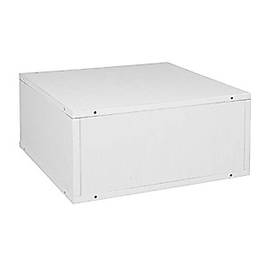 Niche Cubo Half Size Stackable Storage Cube- White Wood Grain
