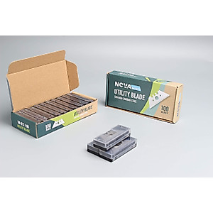 Nova Shorter smaller Utility Knife Blades, SK5 Blades for Box Cutter, Durable and Sharp, Fit for Most Knives, Good Replacement for 5232 Blade, 100 Pack