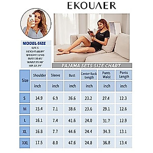 Ekouaer Pj Shorts for Women Pajamas Short Sleeve Tee and Shorts Lounging Sleepwear