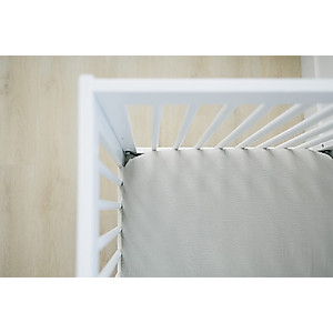 Marlowe & Co Cotton Muslin Crib Sheet, Fitted Crib Sheet for Baby Boy and Girl (Soft Gray)