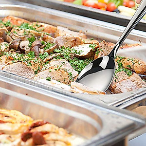 Yarebest 4-piece Large Buffet Serving Spoon Stainless Steel, 9.44 Inch