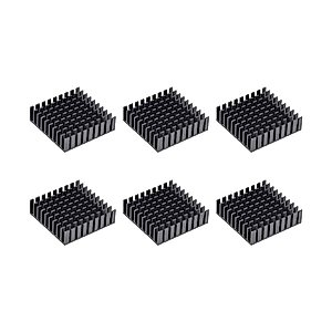 uxcell 10x35x35mm Black Aluminum Heatsink Thermal Adhesive Pad Cooler for Cooling 3D Printers 6Pcs