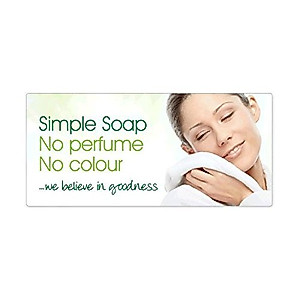 Simple Pure Soap for Sensitive Skin Twin Pack, 125 Gram / 4.4 Ounce Bars (Pack of 2) 4 Bars Total