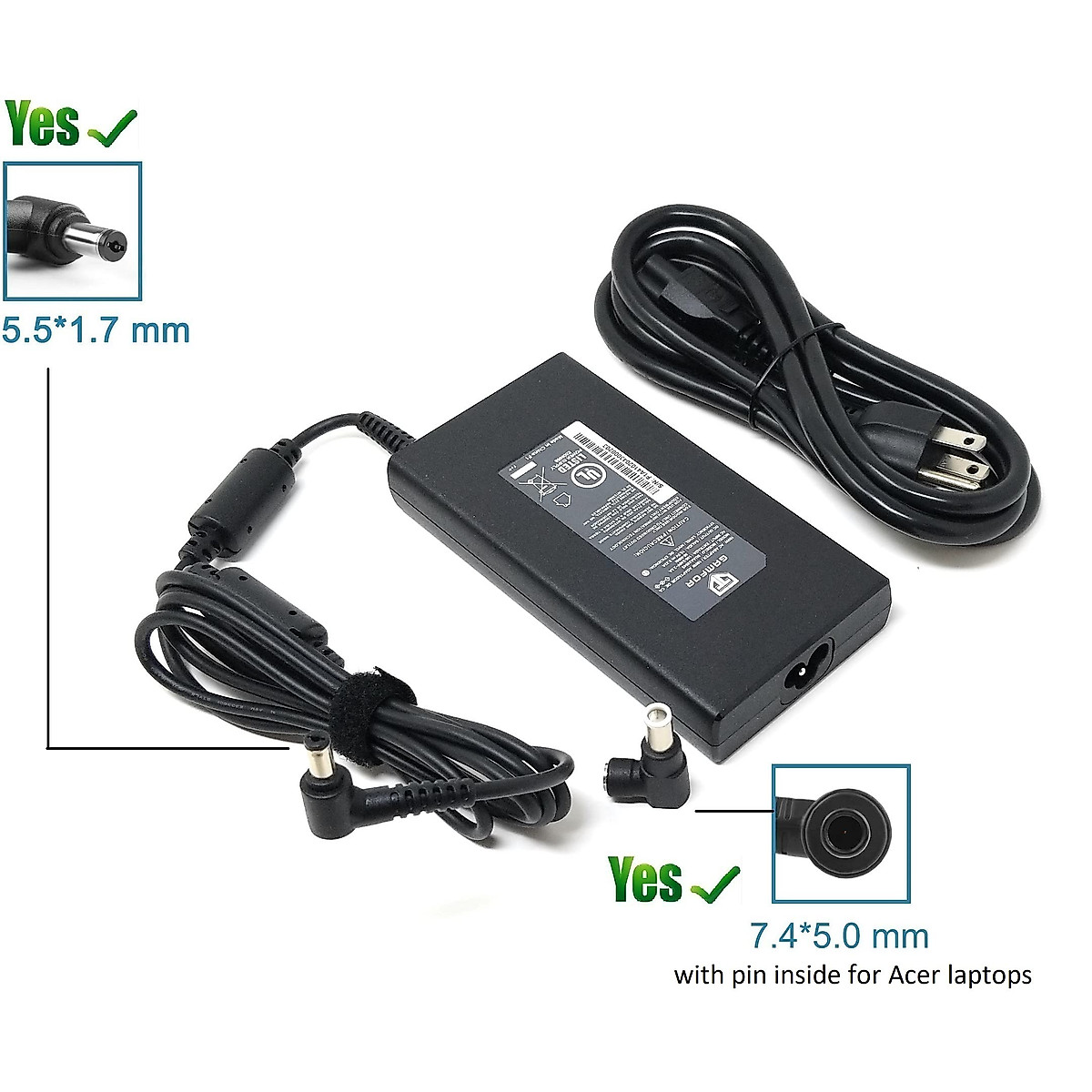 19.5V 9.23A AC Adapter Charger Power Supply for Acer Predator Helios 300 G3-571-77QK, G3-571 G3-572 PH317-51, Acer Aspire V17 Nitro VN7-793G, V15 Nitro VN7-593G Compatible Acer ADP-180MB K