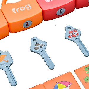 Montessori Lock and Key Set Kids Learning Locks with Keys Montessori Toys Materials for Toddlers Ages 3 yrs+ Boys and Girls Preschool Education Games Gift (ZSRCSH)