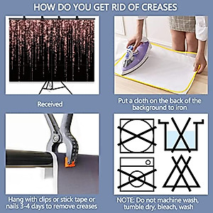 ASOONYUM 84"x60" Rose Gold Glitter Backdrop Golden Black Pink Birthday Party Background for Photography Women GIirl Sweet 16th 18th 40th Baby Shower Happy Birthday Banner Kids Portraits Photo Props