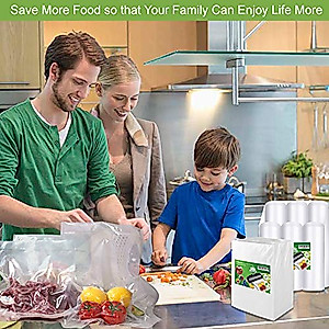 KitVacPak 200 Quart 8X12 Vacuum Food Sealer Bags with BPA Free and Heavy Duty,Commercial Grade Vacuum Sealer Freezer Bags Compatible with Any Type Vacuum Sealer Machine