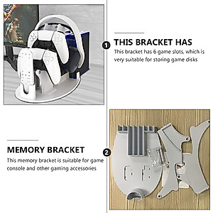 OSALADI Headphone Storage Bracket Multifunction Storage Bracket Anti- Slip Game Console Disc Headset Storage Rack Headphone Storage Shelf