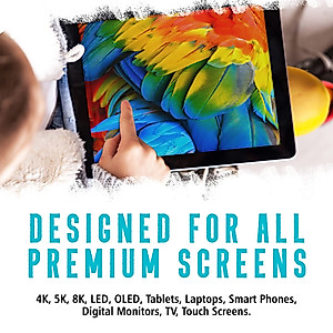 Calyptus Screen Cleaner Spray Kit | (2X) 16oz Sprayer Bottle + (4X) XL Microfiber Cleaning Cloth | Alcohol Free | Phone, Laptop, TV Screen, iPad, iPhone, MacBook Pro, Computer Monitor, Car Screen