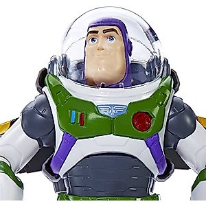 Mattel Lightyear Toys 12-in Action Figure with Accessories, Space Ranger Gear Alpha Buzz with Jetpack & Blaster