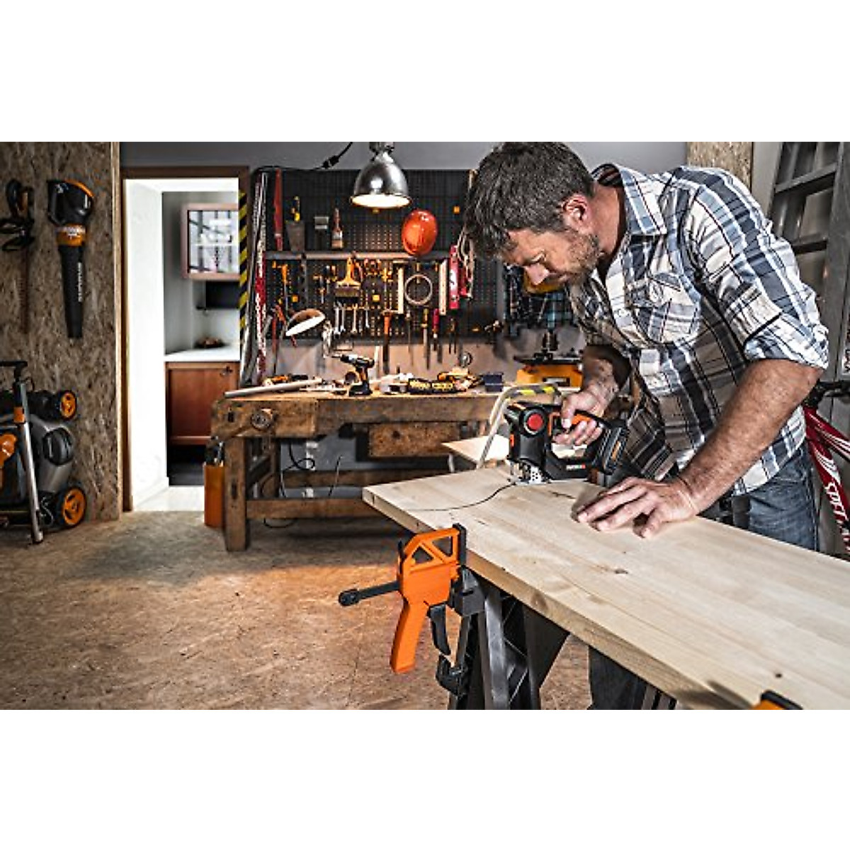 Worx WX550L.9 20V Power Share Axis Cordless Reciprocating & Jig Saw (Tool Only)
