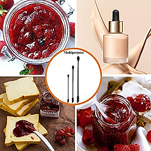 Mini Spatula Silicone, 6 PCS Jar Spatula Last Drop Small Spatulas, Reusable Double-ended Tiny Silicone Spoon Spatula for Kitchen and Beauty