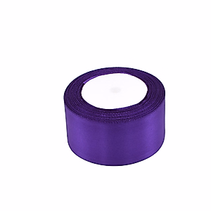 AKOAK 2 inches 25 Yards Purple Satin Ribbon Perfect for Wedding, Gift Wrapping