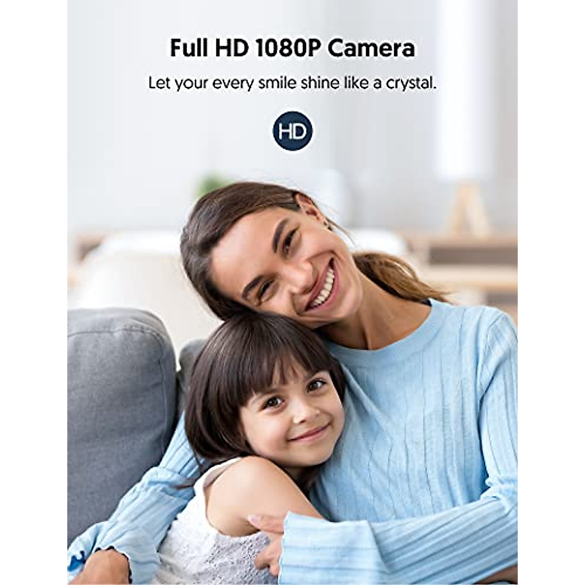 Baby Monitor WiFi Smartphone, 1080P Nanny Cam, Baby Camera Monitor with Motion & Sound Detection, Infrared Night Vision, Two Way Audio, Compatible with Alexa, GNCC C1