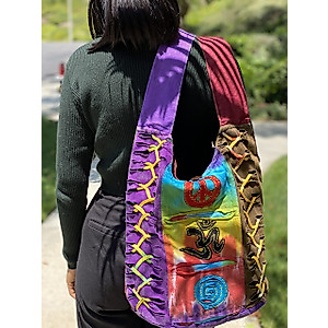 Original Collections Bohemian Hippie Crossbody Peace Sign Shoulder Bag Purse Large