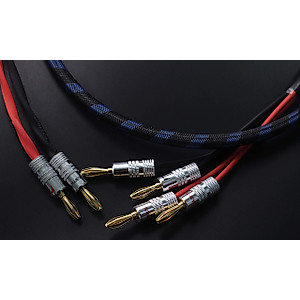 KK Cable CB-2B Bi-Wire Speaker Cable (2 Banana Plugs - 4 Banana Plugs), 1pair Set (Total 12banana Plugs), CB-2B (3M(9.84ft))