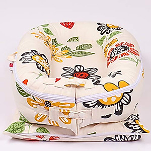 Baby Lounger Cover for Dockatot Deluxe + | Premium Quality Newborn Lounger Cover | 100% Cotton Hypoallergenic Extra Cover [Fits Deluxe+] (Cover Only) Floral