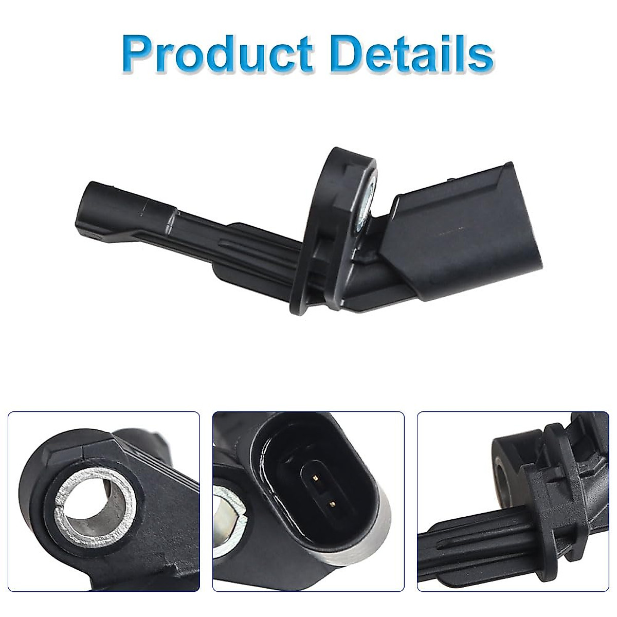 WMPHE 2 Pcs Rear ABS Wheel Speed Sensor Compatible with Audi TT, VW Amarok Beetle Bora CC Golf GTI Jetta Passat Rabbit, Seat Leon, Porsche Carrera GT, Replacement for 1K0927807, 1K0927808