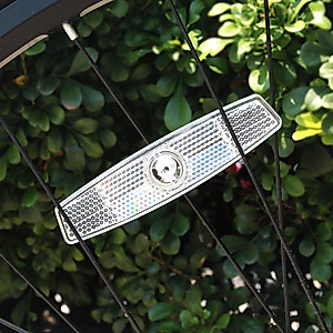 MFC PRO Black Front-Rear Wheel Road Bicycle Reflector Kit (White Reflector Kit)