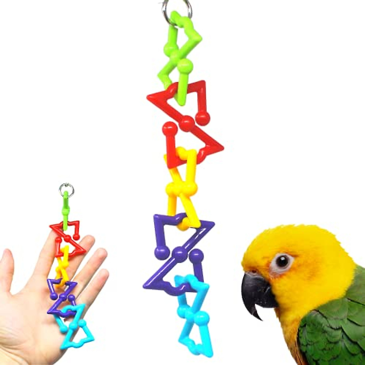 Bonka Bird Toys 3638 Z Link Small Bird Toy Conure Cockatiel Parakeet