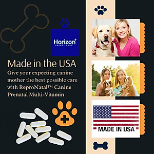 Horizon Animal Care Canine Prenatal Multi-Vitamin Capsules - 60-Day Supply to Aid Full-Term Pregnancies and Promote Optimal Health for Expecting Dogs - ReproNatal™ Dog Supplement
