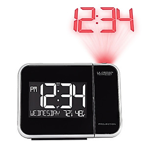 La Crosse Technology Projection Alarm Clock with Indoor Temperature and Humidity (616-1412)