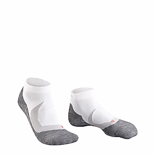 FALKE Men's RU4 Endurance Cool Short Running Socks, Quarter Cut, Medium Cushion, Breathable Quick Dry, Cooling, Nylon, White (White-Mix 2020), 10.5-11.5, 1 Pair
