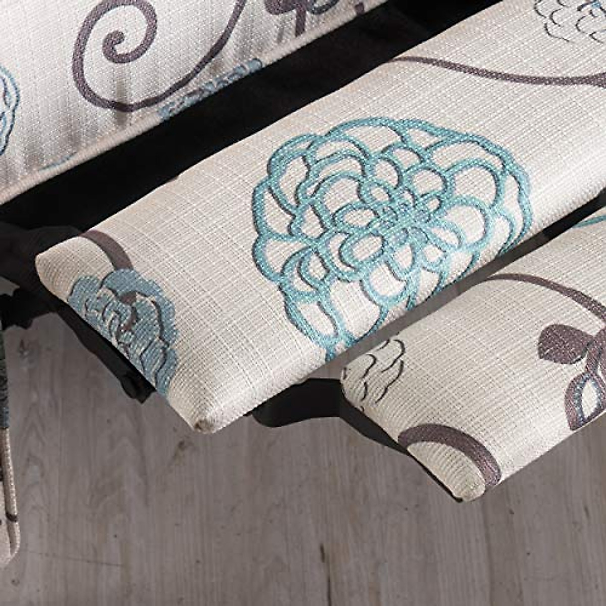 Great Deal Furniture Dufour White and Blue Floral Fabric Recliner