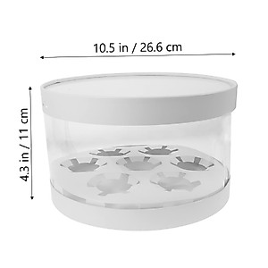 Abaodam 2pcs Elegant Cupcake Carrier Box Cupcake Packaging Box Handle for Cupcake Muffin Cake Safe Material Easy to Carry for Party Catering