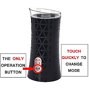 Electric Milk Frother Latte Steamer - 4 in 1 Milk Steam Automatic Milk Heater Foamer Frothing Machine Hot Cold Coffee Froth Maker for Espresso Cappuccino Almond Nutmilk Hot Chocolate