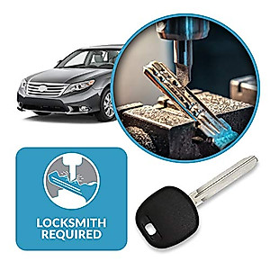 Keyless2Go Replacement for 2 New Uncut Transponder Ignition Car Key for Select Toyota Vehicles TOY44D-PT