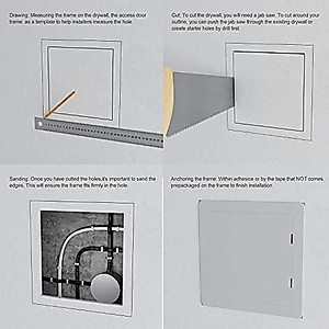 MaRoner Plumbing Access Panel for Drywall Ceiling 6 x 9 inch Removable Hinged Access Door Reinforced Hinged Panel