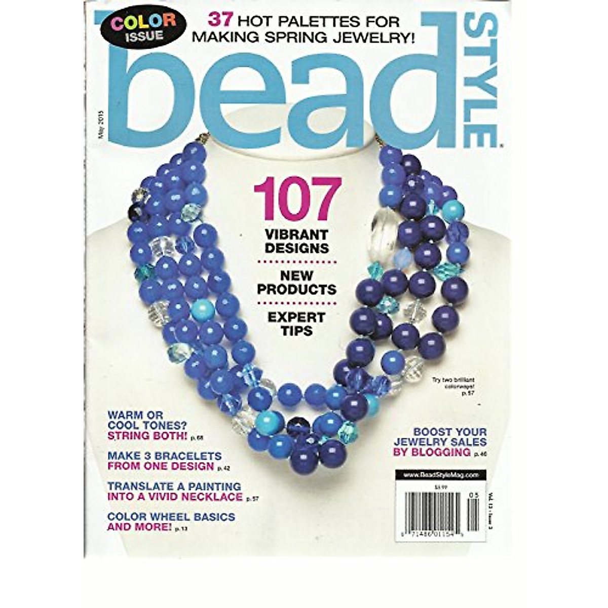 BEAD STYLE, MAY, 2015 COLOR ISSUE (37 HOT PALETTES FOR MAKING SPRING JEWELRY
