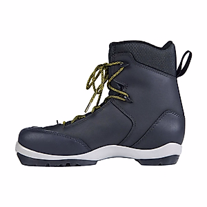 Fischer Insulated Medium Flex Synthetic Leather BCX Tour Nordic Cross Country Ski Boots, Black, 45