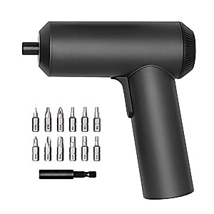 Xiaomi Mi Cordless Screwdriver 3.6V, 2000mAh Rechargable Battery. Patented One-piece body with USB-C charging port. High 5-N.m Torque Cordless Portable Screwdriver with 12 pieces of S2 Steel Bits
