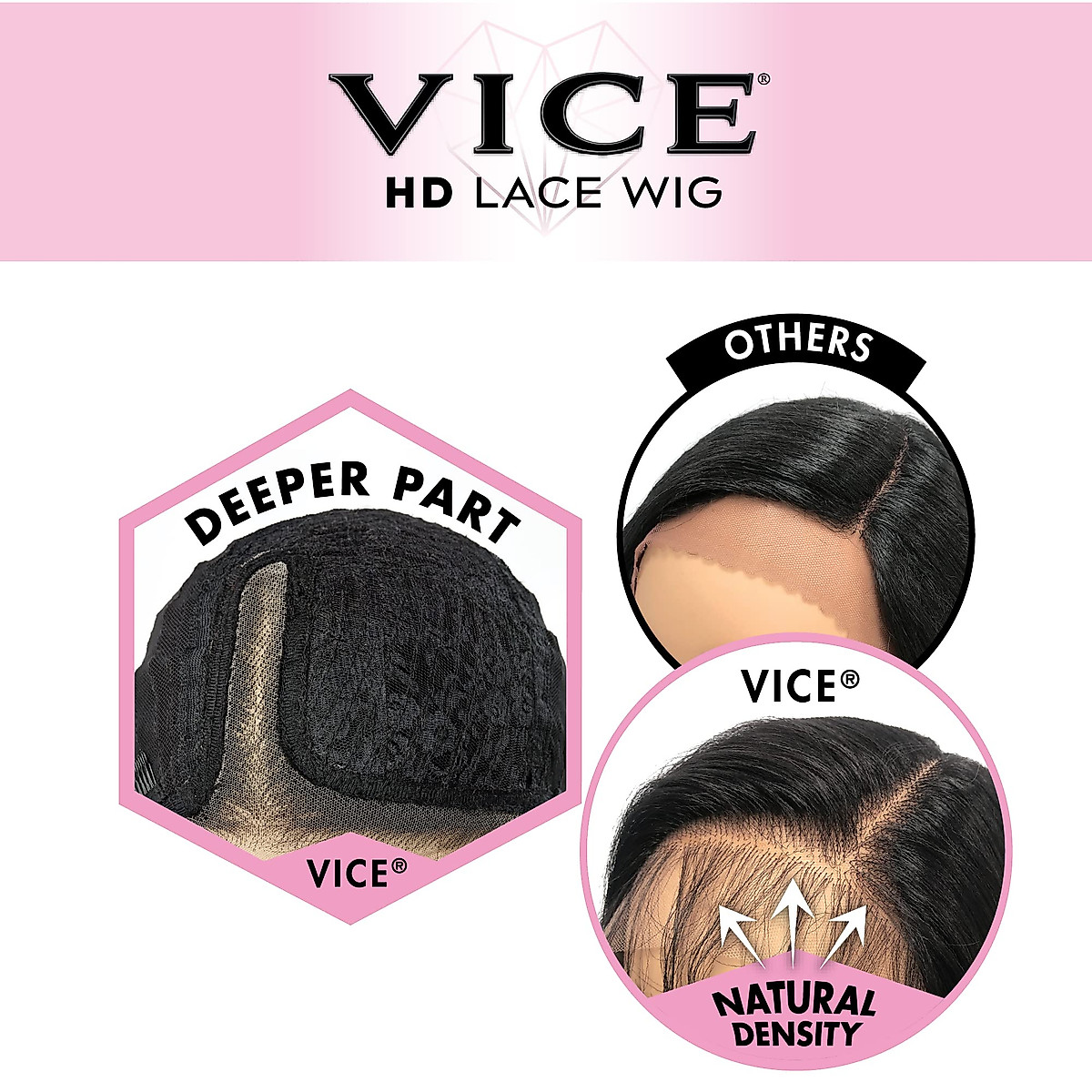Sensationnel Vice Lace front wig - HD Transparent Lace Pre-plucked Hairline with Babyhair 5 Inch Deep Part - Vice Unit 14 (2), 18.3 ounces
