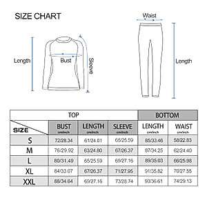 MEETYOO Women's Thermal Sets Winter Long Johns Warm Base Layer Top Bottom Cold Gear Skiing Underwear, Rose Red, Medium