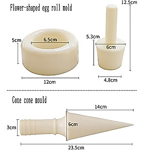 Waffle Cone and Bowl Maker, 1750W Ice Cream Cone and Bowl Baker Commercial Nonstick Waffle Iron Machine with 2PC Egg Cone Rol, for Restaurant Dessert Shop Snack Family