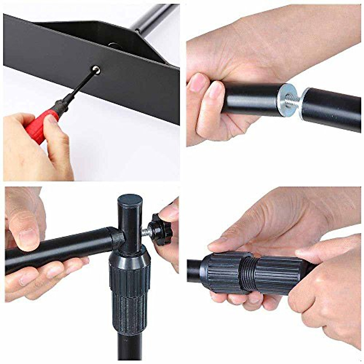 VEVOR Backdrop Banner Stand 8 x 8 Ft, Adjustable Heavy Duty Backdrop Stand Kit for Photography Studio, Trade Show Wall Exhibitor Photo Booth Background