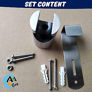 AVAbay Sprayer Head Holster Mount-Handheld Bidet Holder for Toilet-Hand Held Shattaf Hanger Hook Mounting-Toilet Tank or Wall Mounted Bathroom Head Hold