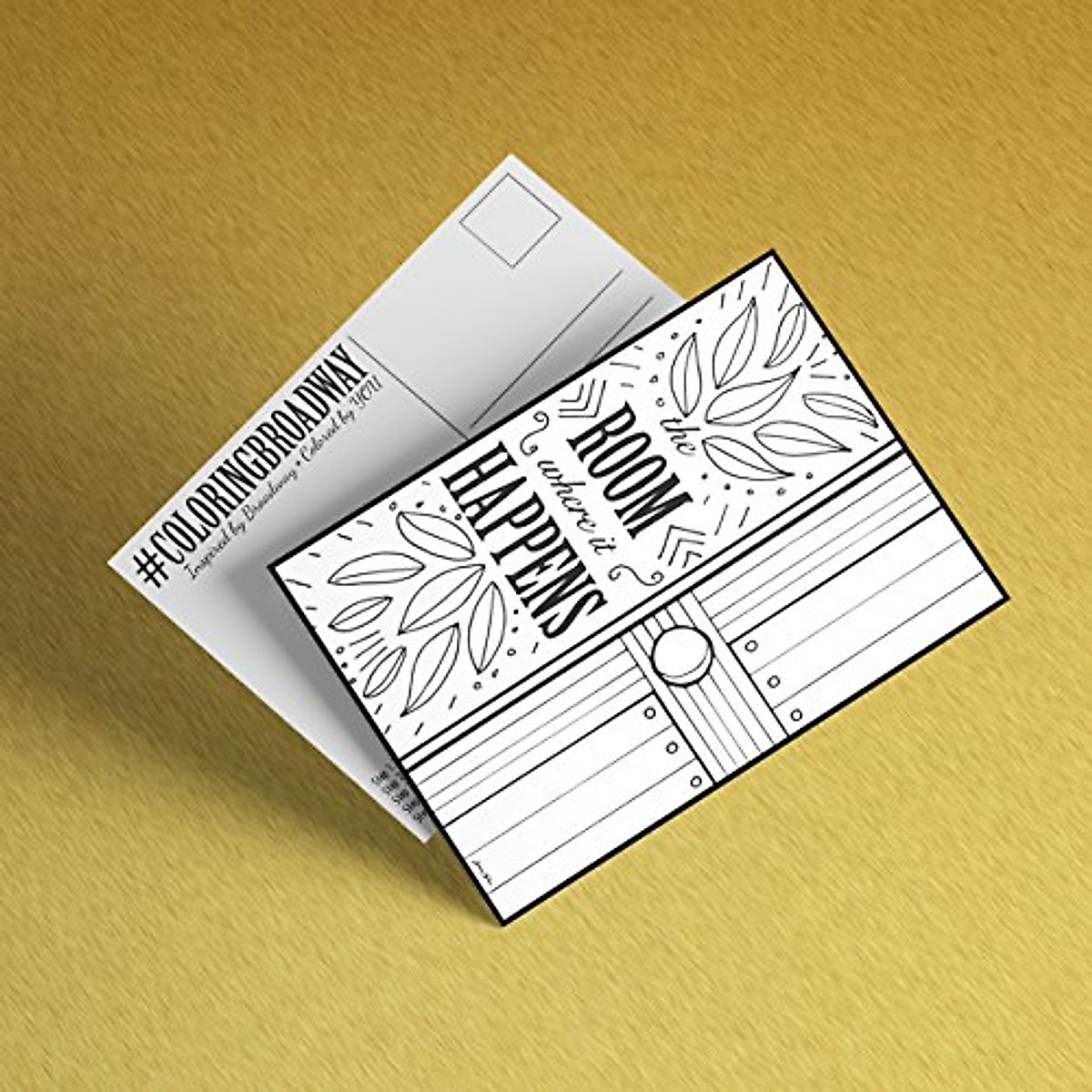 HAMILTON | "Just You Wait" Collection | Coloring POSTCARDS by Coloring Broadway | Hand-drawn illustrations - Printed on matte card stock (5" x 7") - Set of 4 Individual Postcards